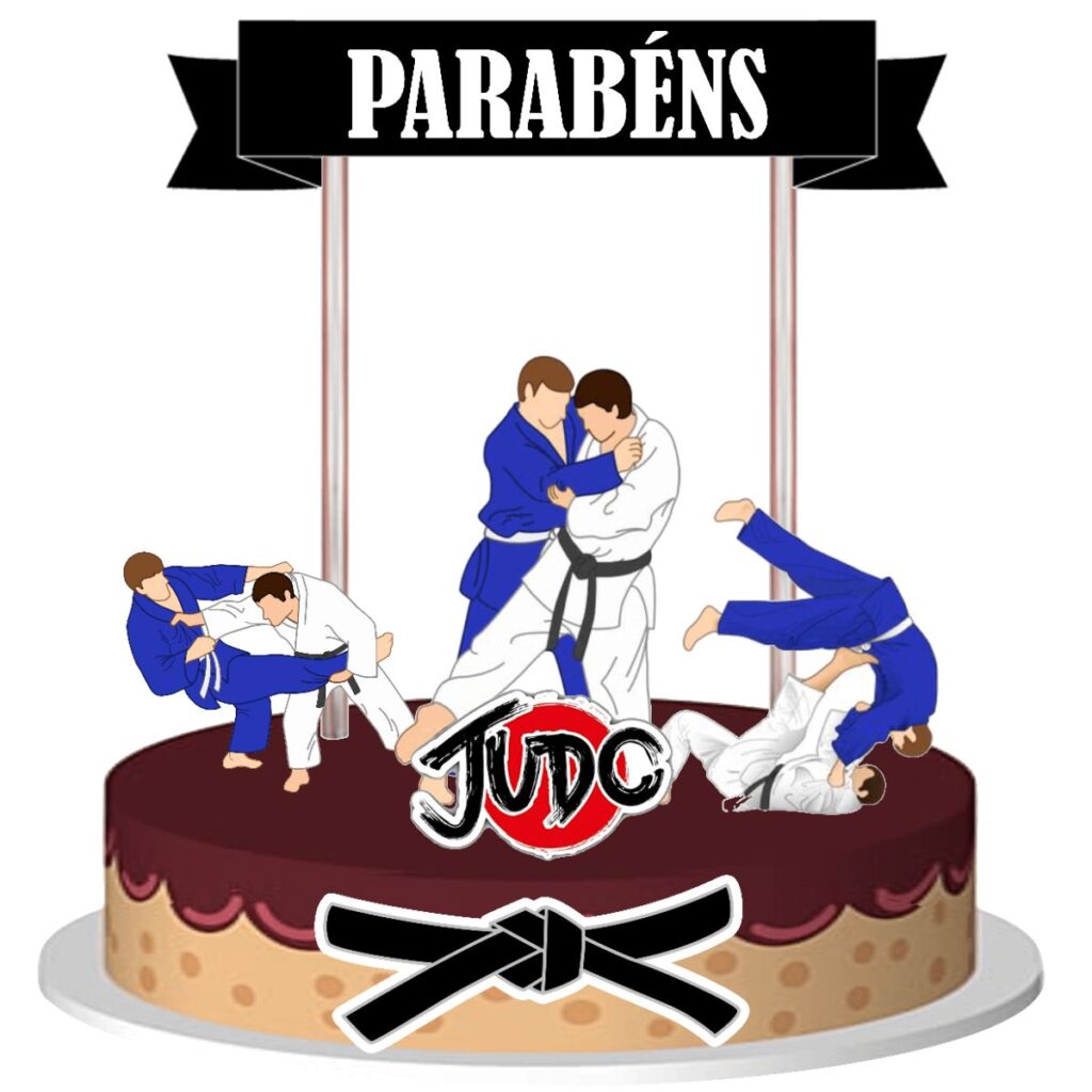 Topo de Bolo em Papel Judo - Artigos para festas